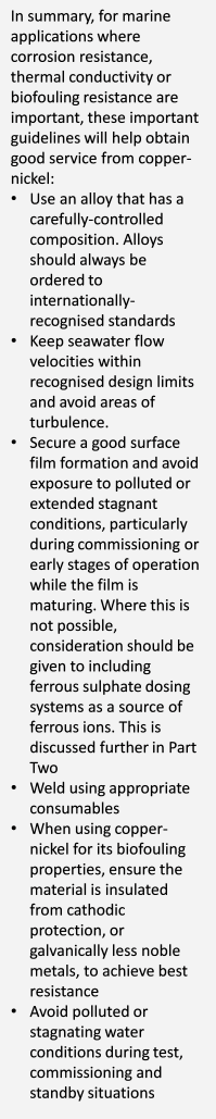 Copper-nickel Alloys for Marine Environments
